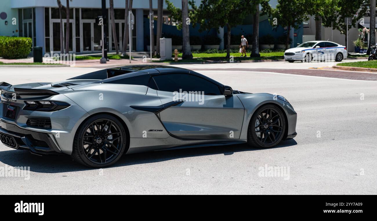Miami Beach, Florida USA - June 9, 2024: Chevrolet Corvette Z06 ...