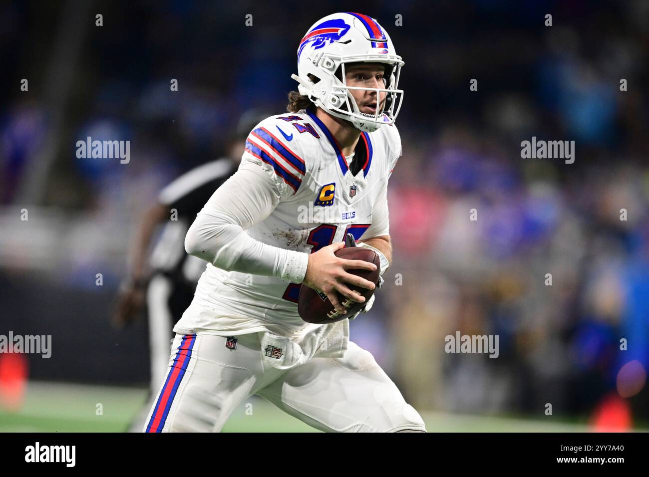 Buffalo Bills quarterback Josh Allen looks to pass during the second ...