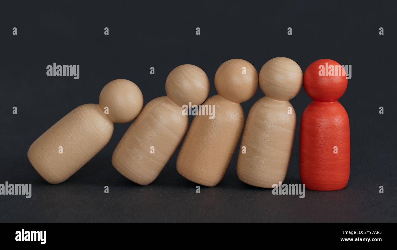 Standing out from the crowd. Success, Individuality, uniqueness ...