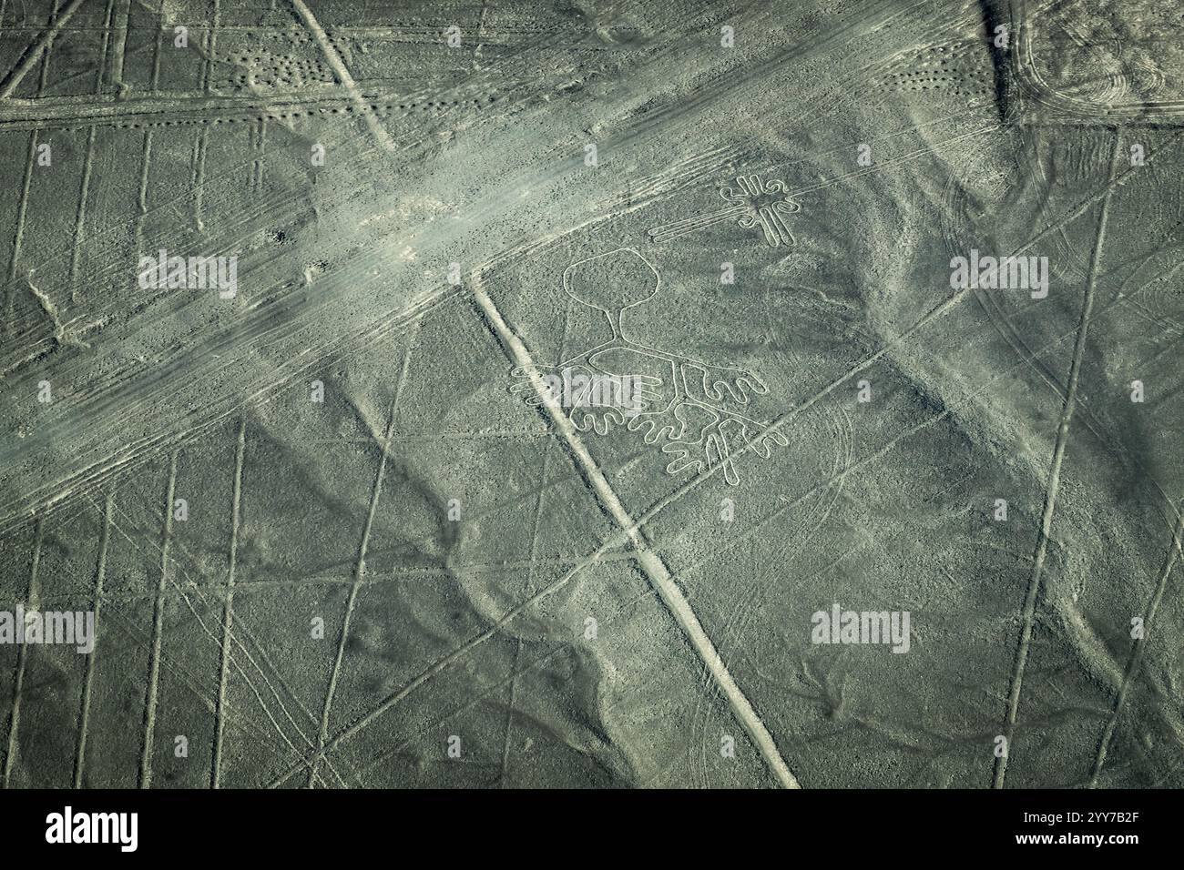Aerial View of Mysterious Nasca Lines in Peru Stock Photo - Alamy