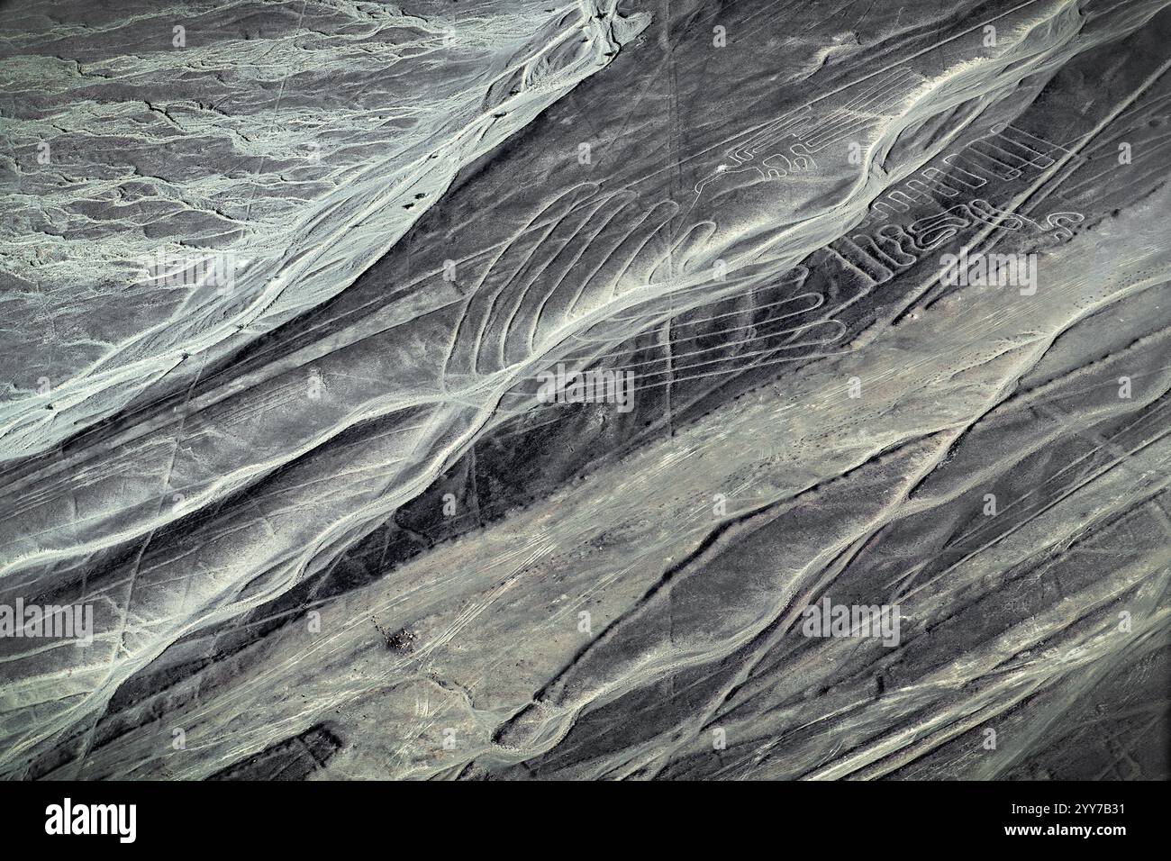 Aerial View of Mysterious Nasca Lines in Peru Stock Photo - Alamy