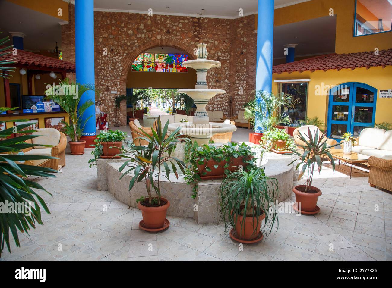 The Fountain at the main lobby of Memories Trinidad del Mar Hotel, Trinidad, Spiritu Sancti ...