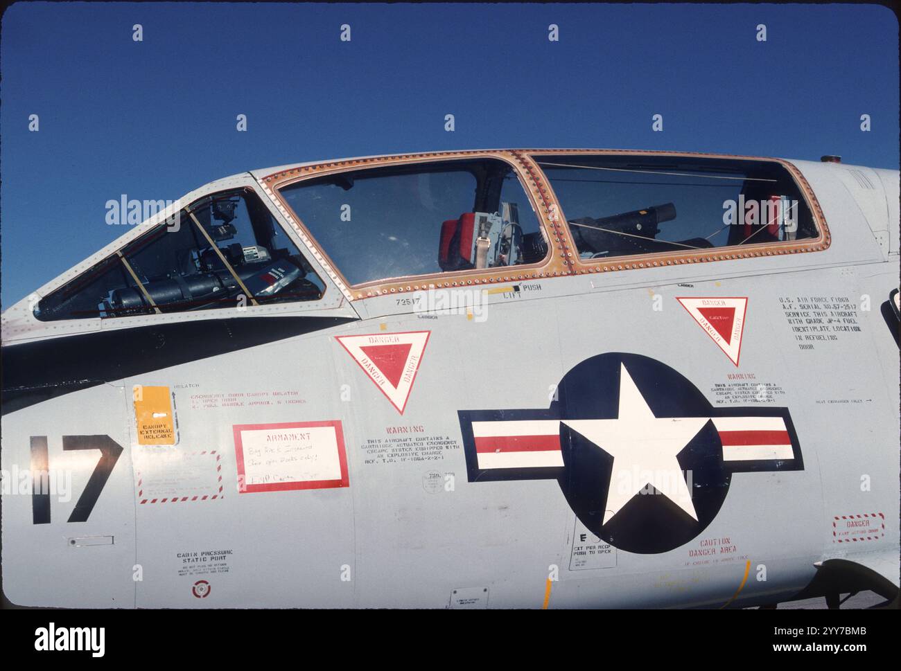 F-106B canopy retained the “security blanket” frame member down the ...