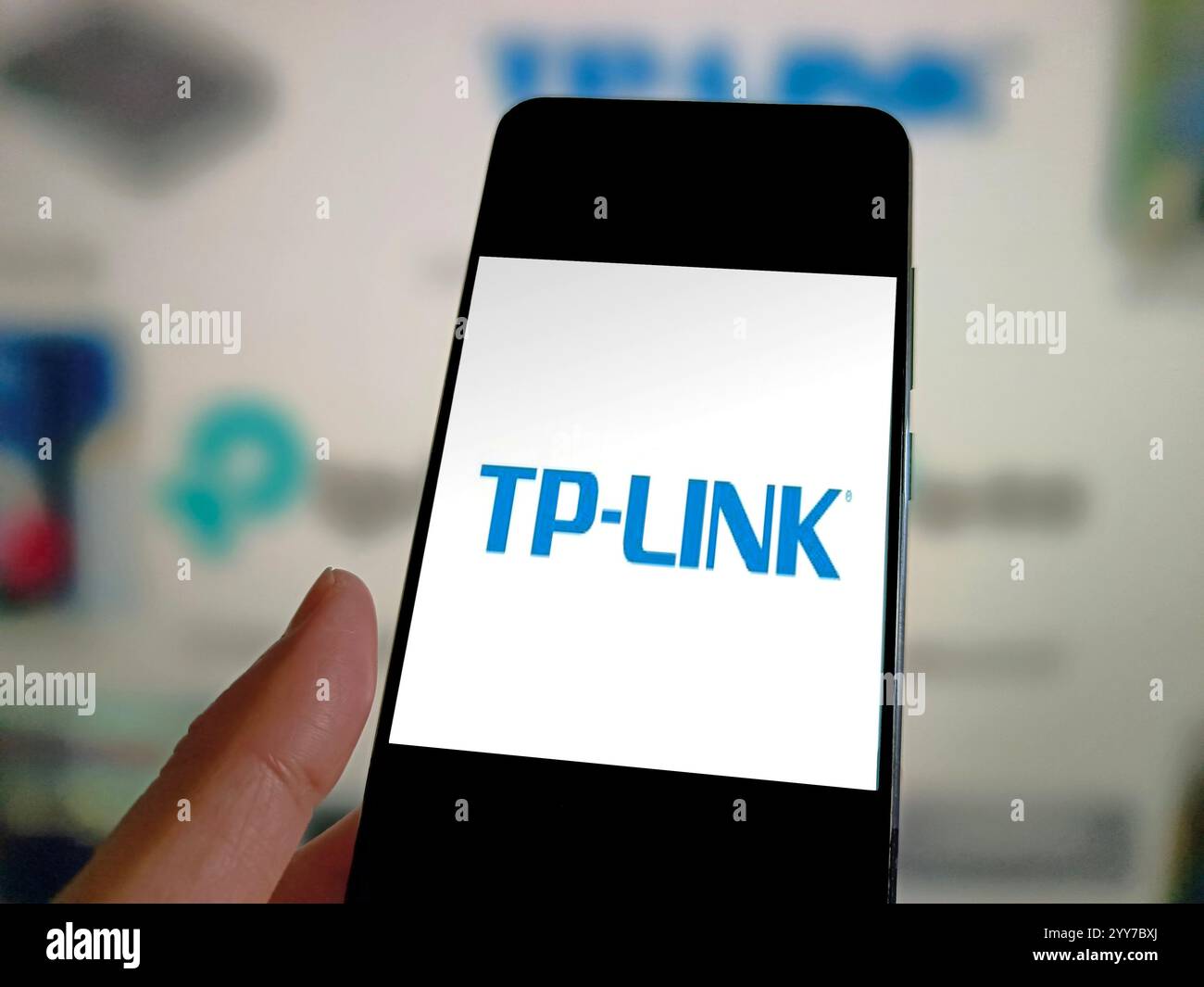 SUQIAN, CHINA - DECEMBER 20, 2024 - An illustration shows the TP-Link ...