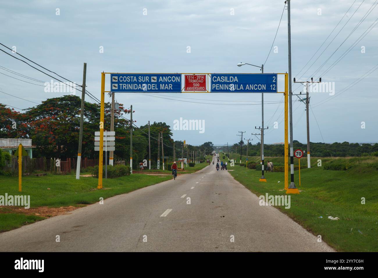 The Entrance gate sign celebrating the 500 years of Trinidad city ...