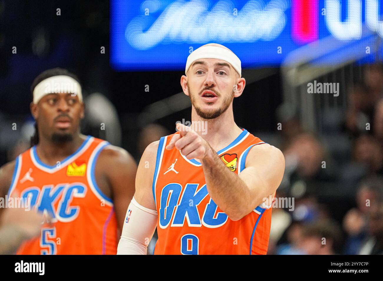 Orlando, Florida, USA, December 19, 2024, Oklahoma Thunder guard Alex ...