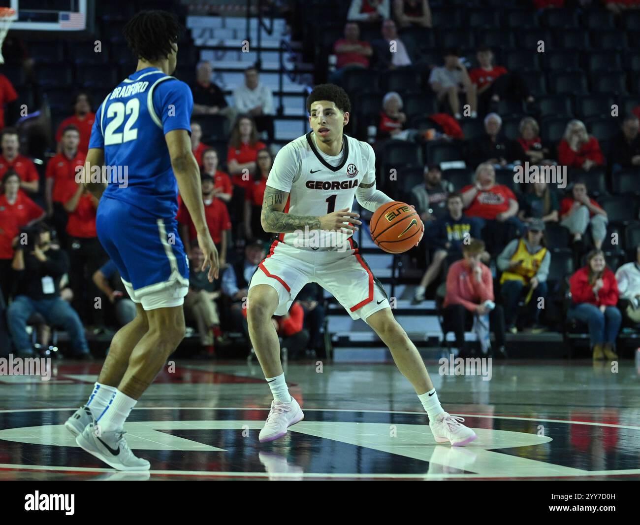 ATHENS, GA - DECEMBER 19: Georgia Bulldogs guard Dakota Leffew (1 ...