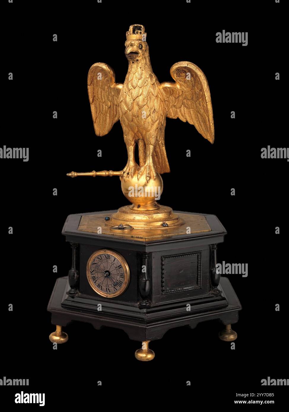 Antique German Automaton Clock in the Form of an Eagle from Augsburg ...