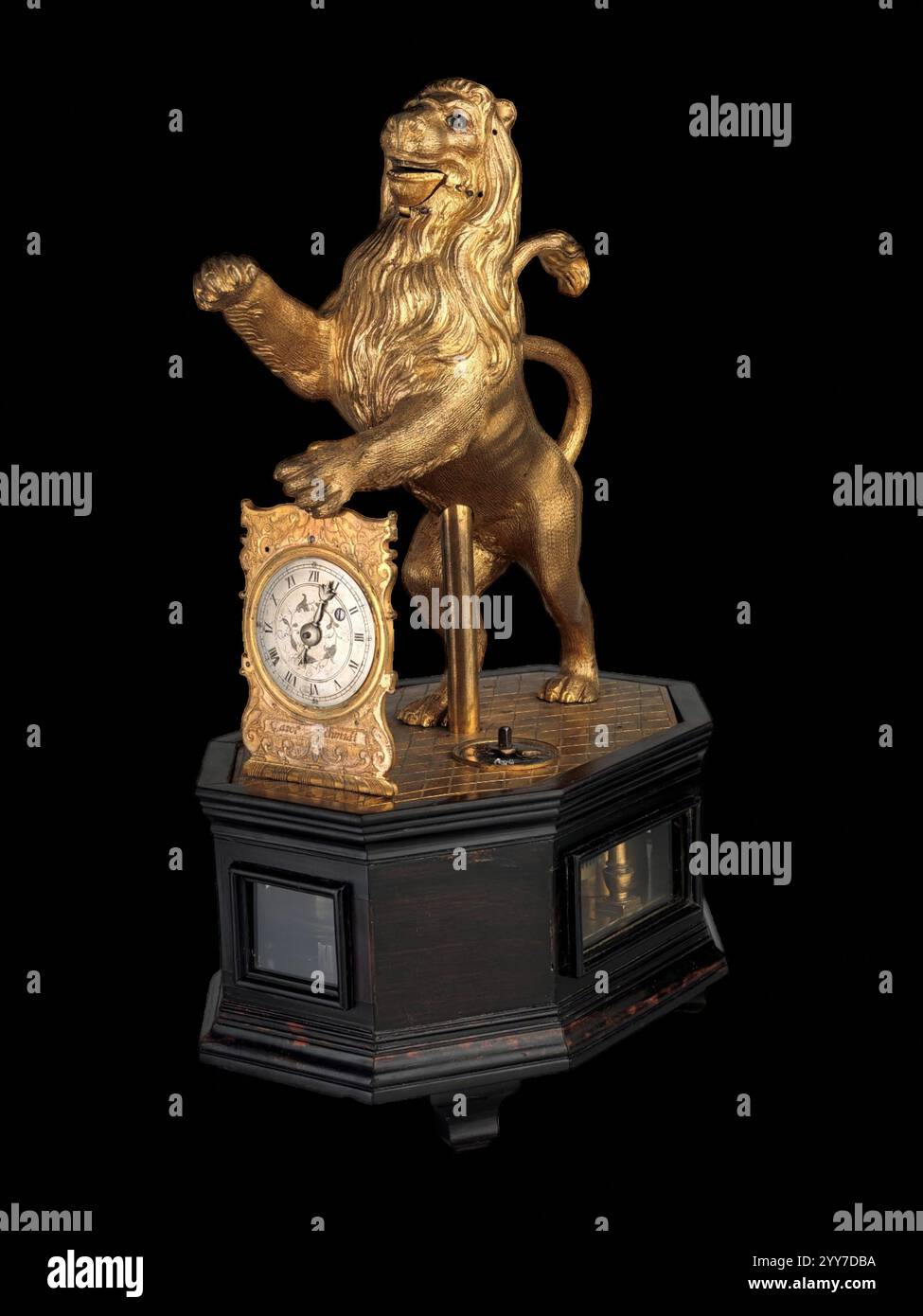 Antique German Automaton Clock in the Form of a Lion from Augsburg ...
