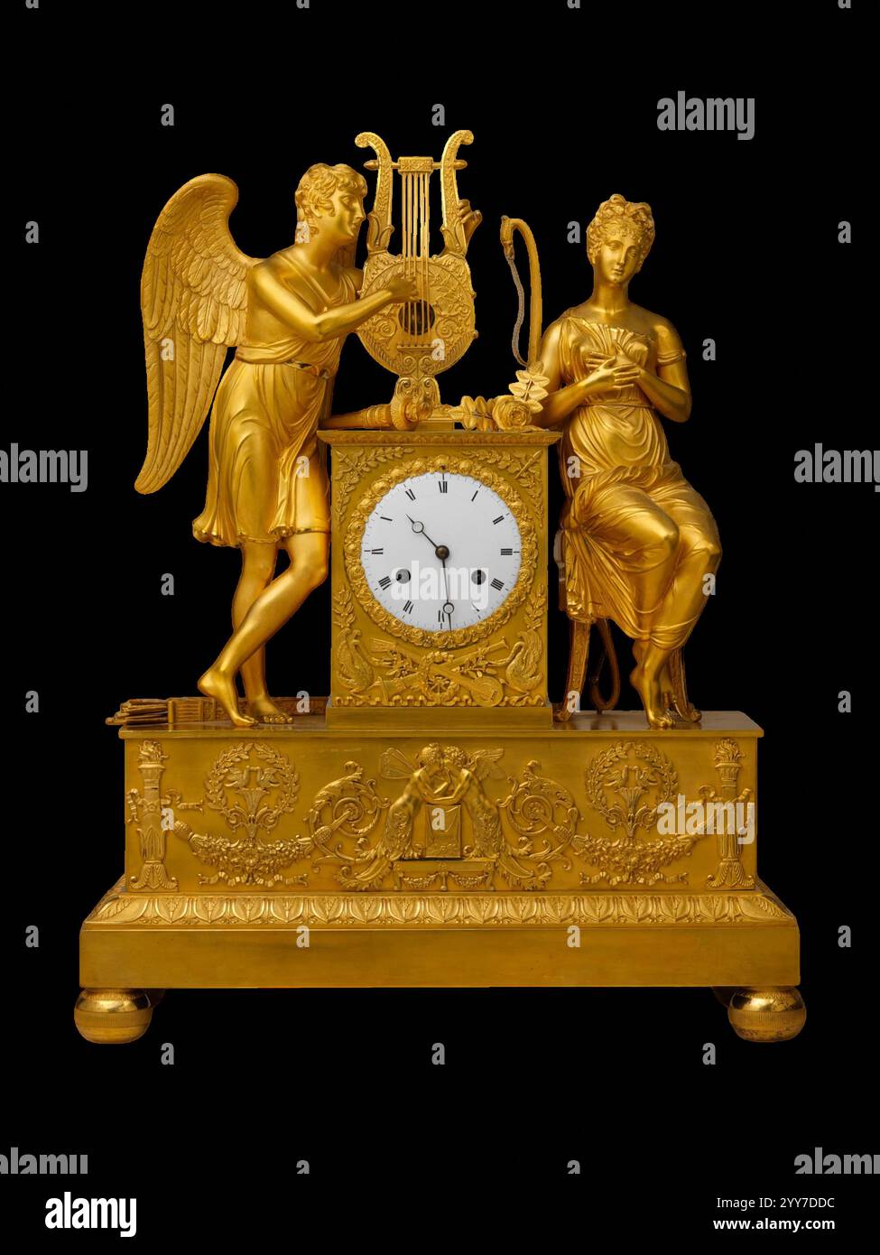 Antique french gilded bronze clock hi-res stock photography and images ...
