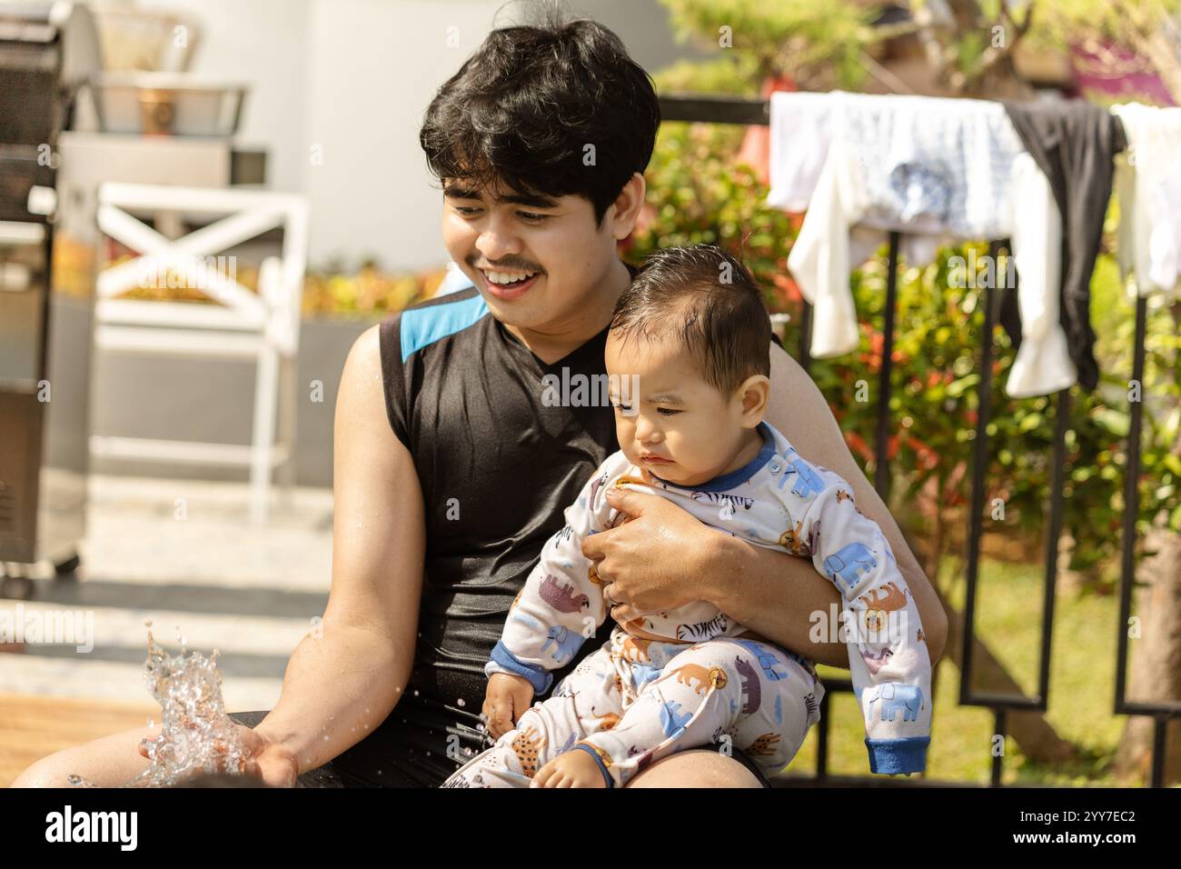Father Holding His Baby with Love. Cherished Time Between Father and ...