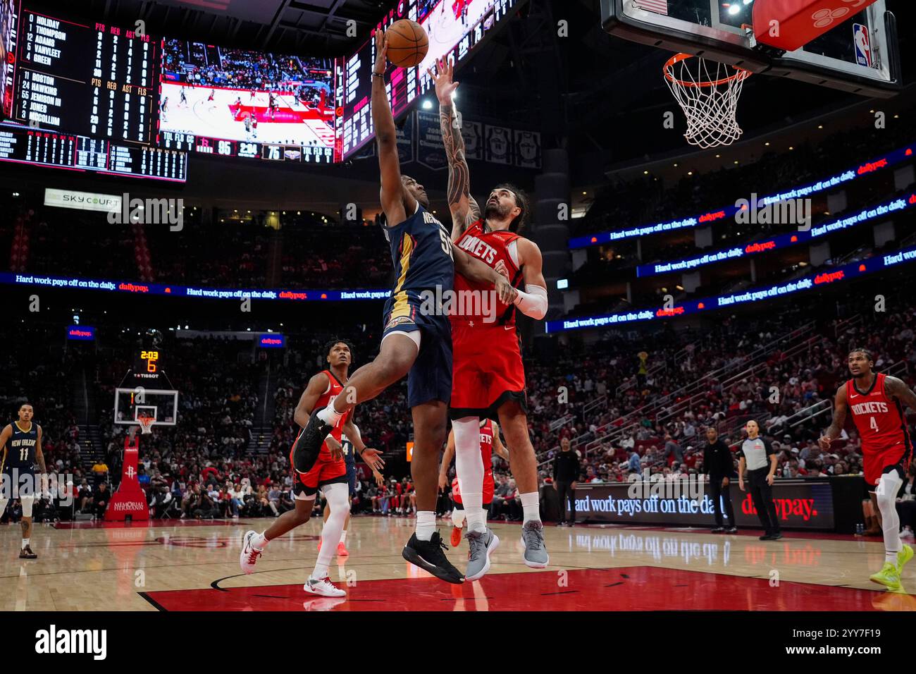 New Orleans Pelicans center Trey Jemison III (55) shoots against ...