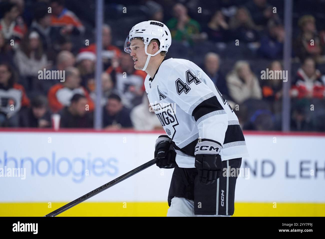 Los Angeles Kings' Mikey Anderson plays during an NHL hockey game ...