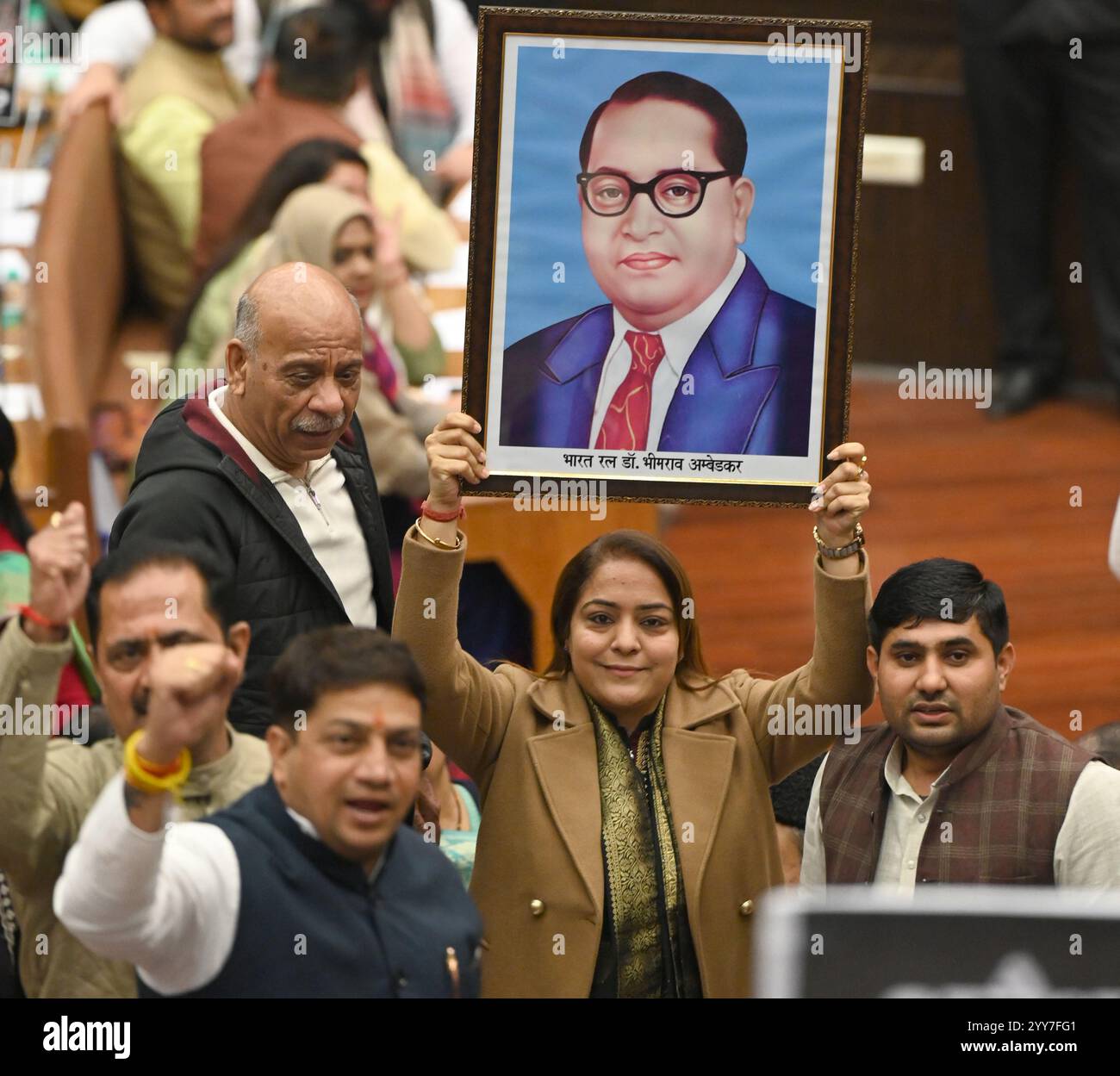 New Delhi, India. 19th Dec, 2024. NEW DELHI, INDIA - DECEMBER 19: AAP ...