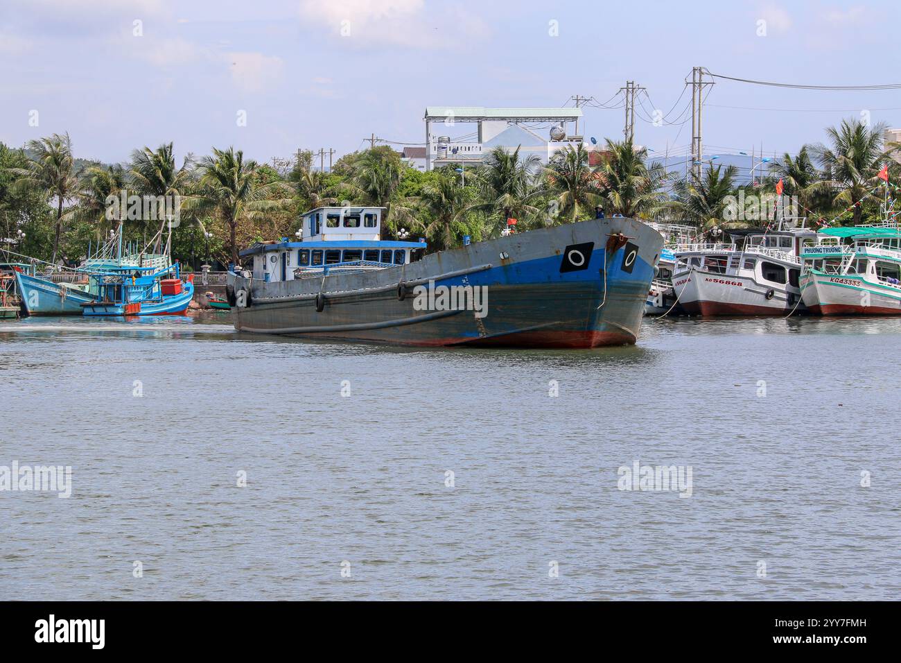 Phu Quoc, Kien Giang, Vietnam. Dec 19,2024: A Vietnamese cargo ship ...