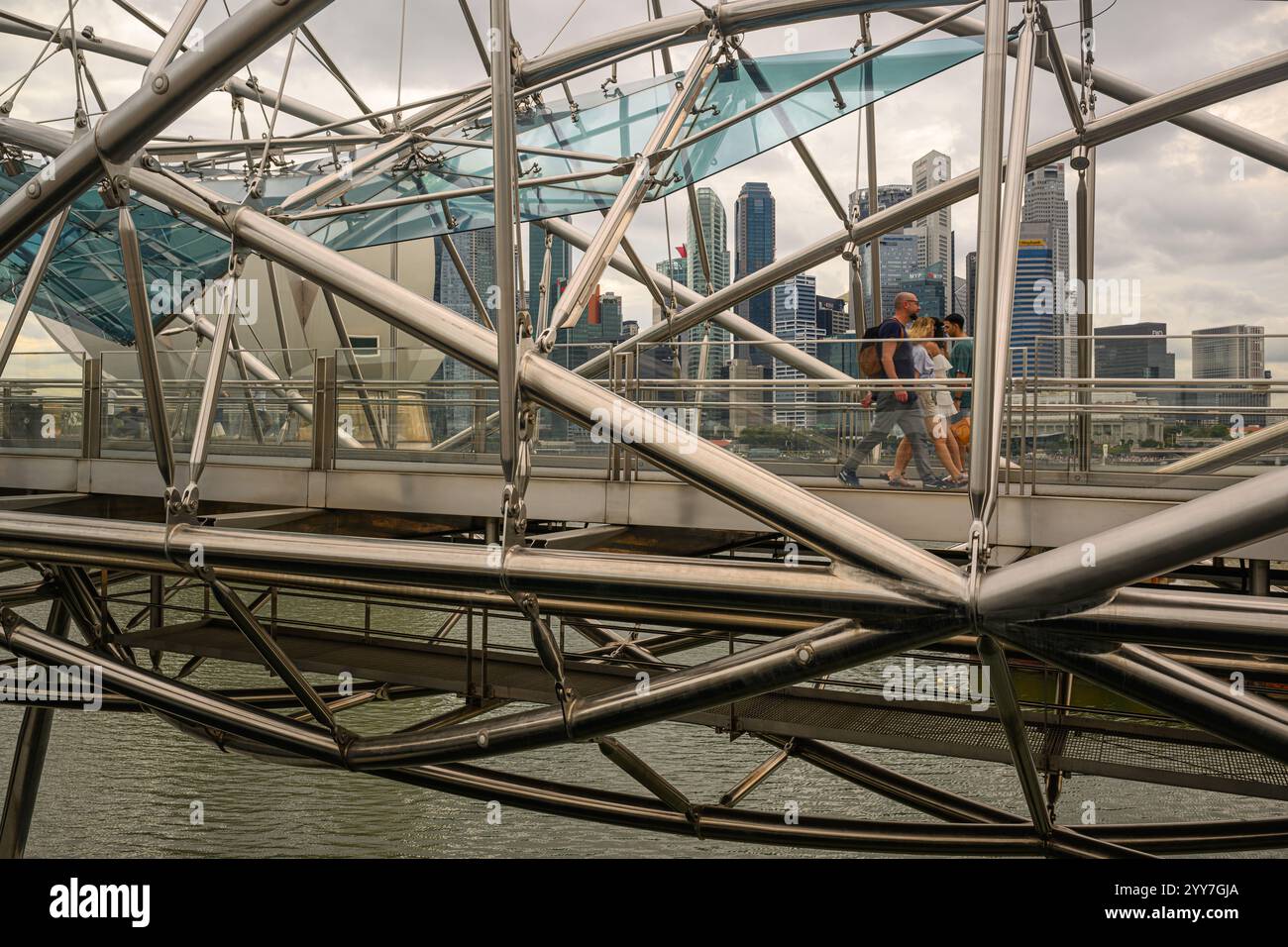 The Helix Bridge, Singapore Stock Photo - Alamy