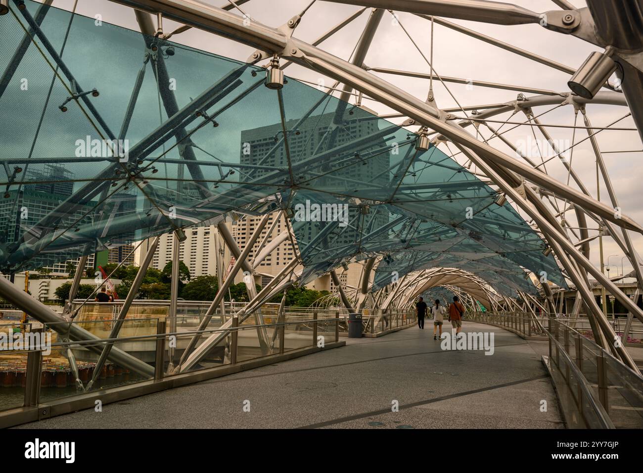 The Helix Bridge, Singapore Stock Photo - Alamy