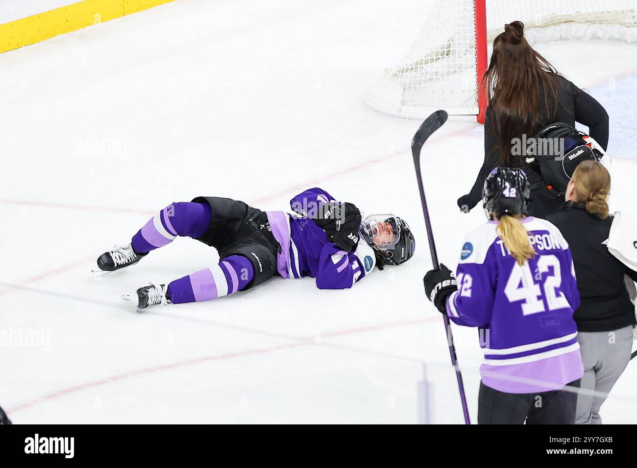 November 19th, 2024: Minnesota Frost defender Sophie Jaques (16) reacts ...