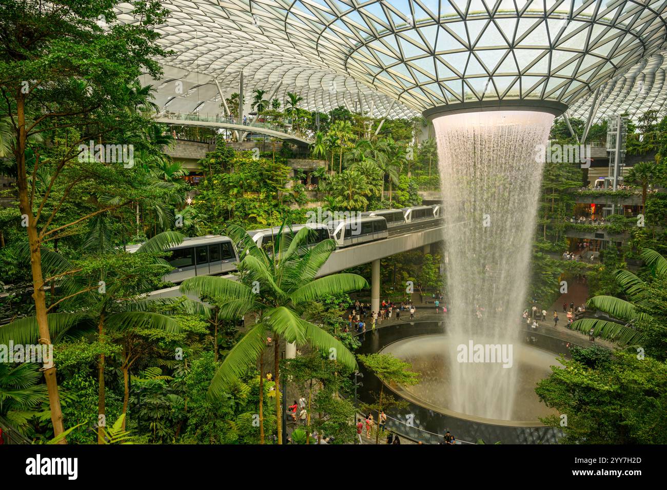 The Jewel Rain Vortex, Changi Airport, Singapore Stock Photo - Alamy