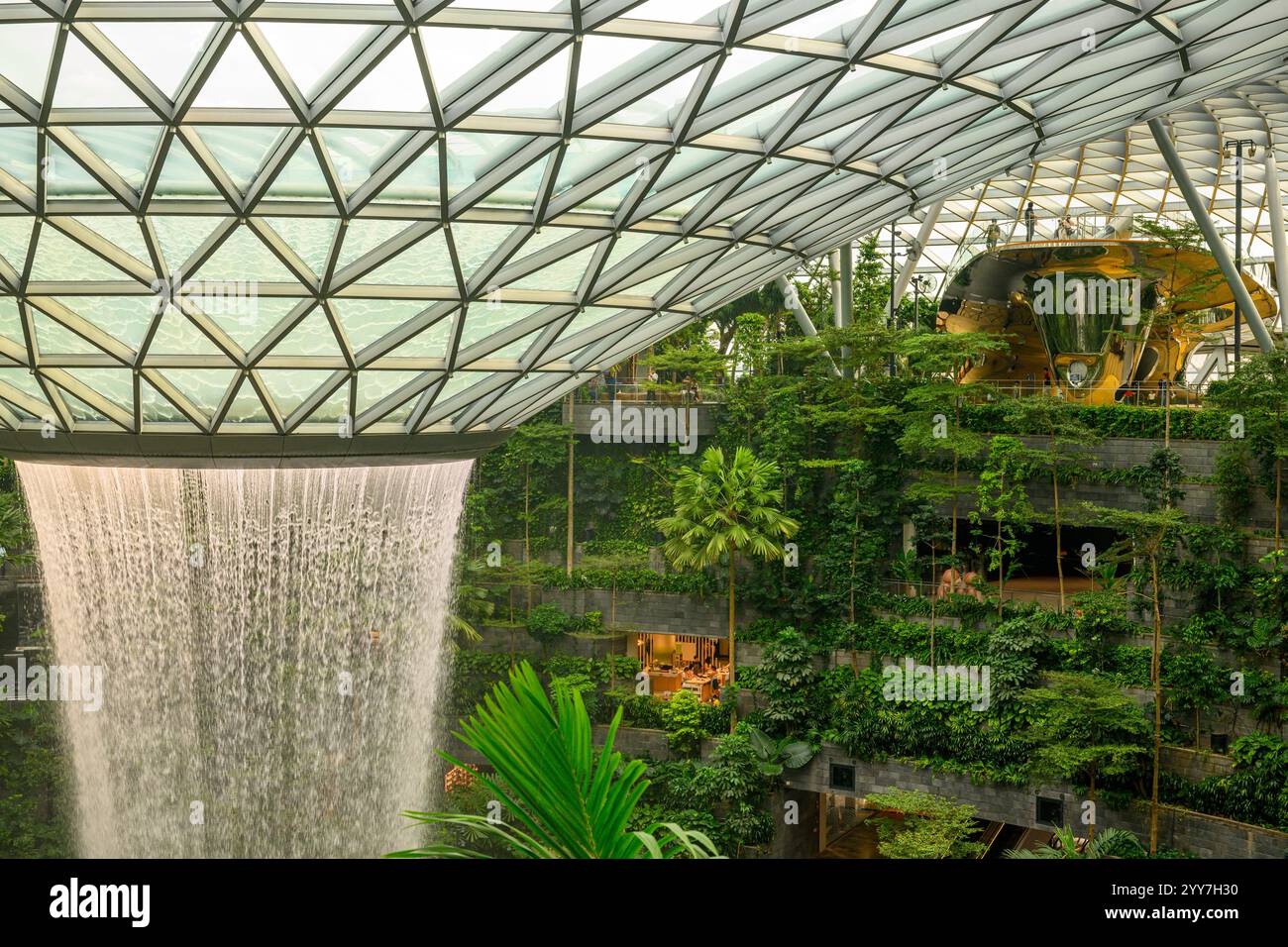 The Jewel Rain Vortex, Changi Airport, Singapore Stock Photo - Alamy