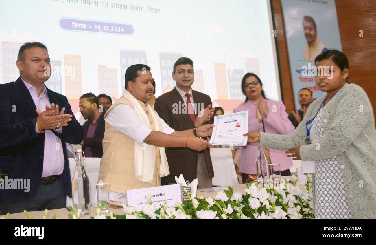 India. 19th Dec, 2024. PATNA, INDIA - DECEMBER 19: Bihar Minister Nitin ...