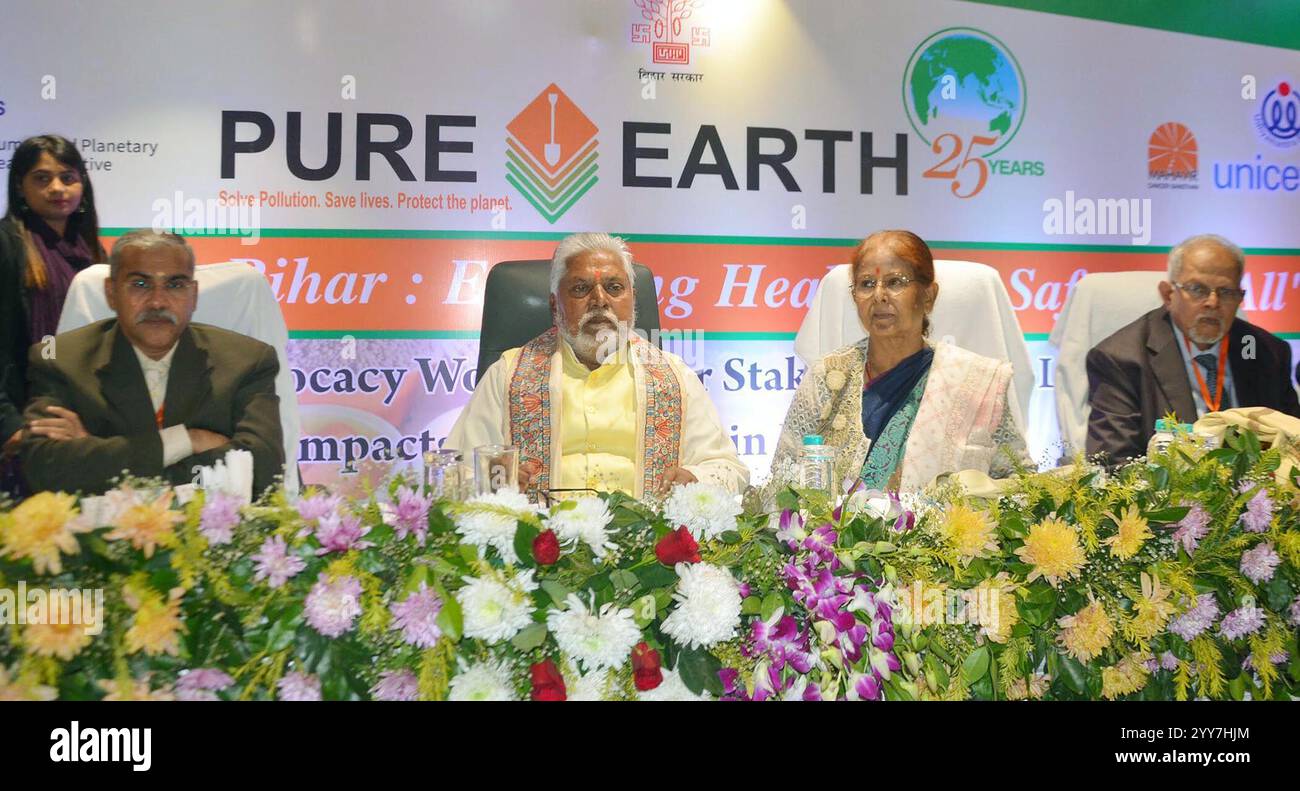 PATNA, INDIA - DECEMBER 19: Bihar Minister Prem Kumar with Patna Mayor Sita Sahu and others ...