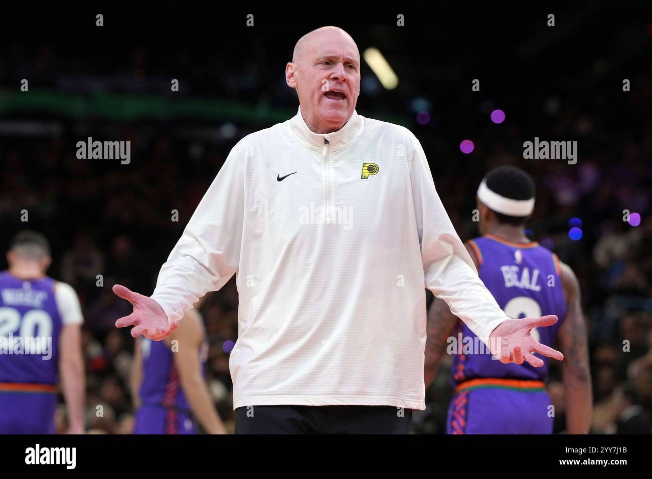 Indiana Pacers head coach Rick Carlisle reacts after a foul call during ...