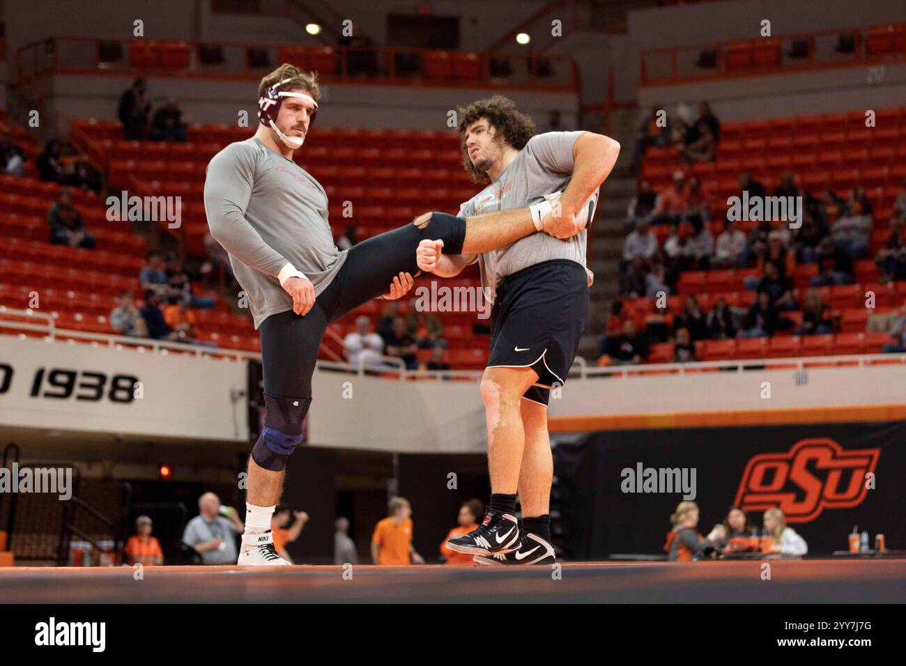 Stillwater, Oklahoma, USA. 19th Dec, 2024. Virginia Tech wrestler JIMMY ...