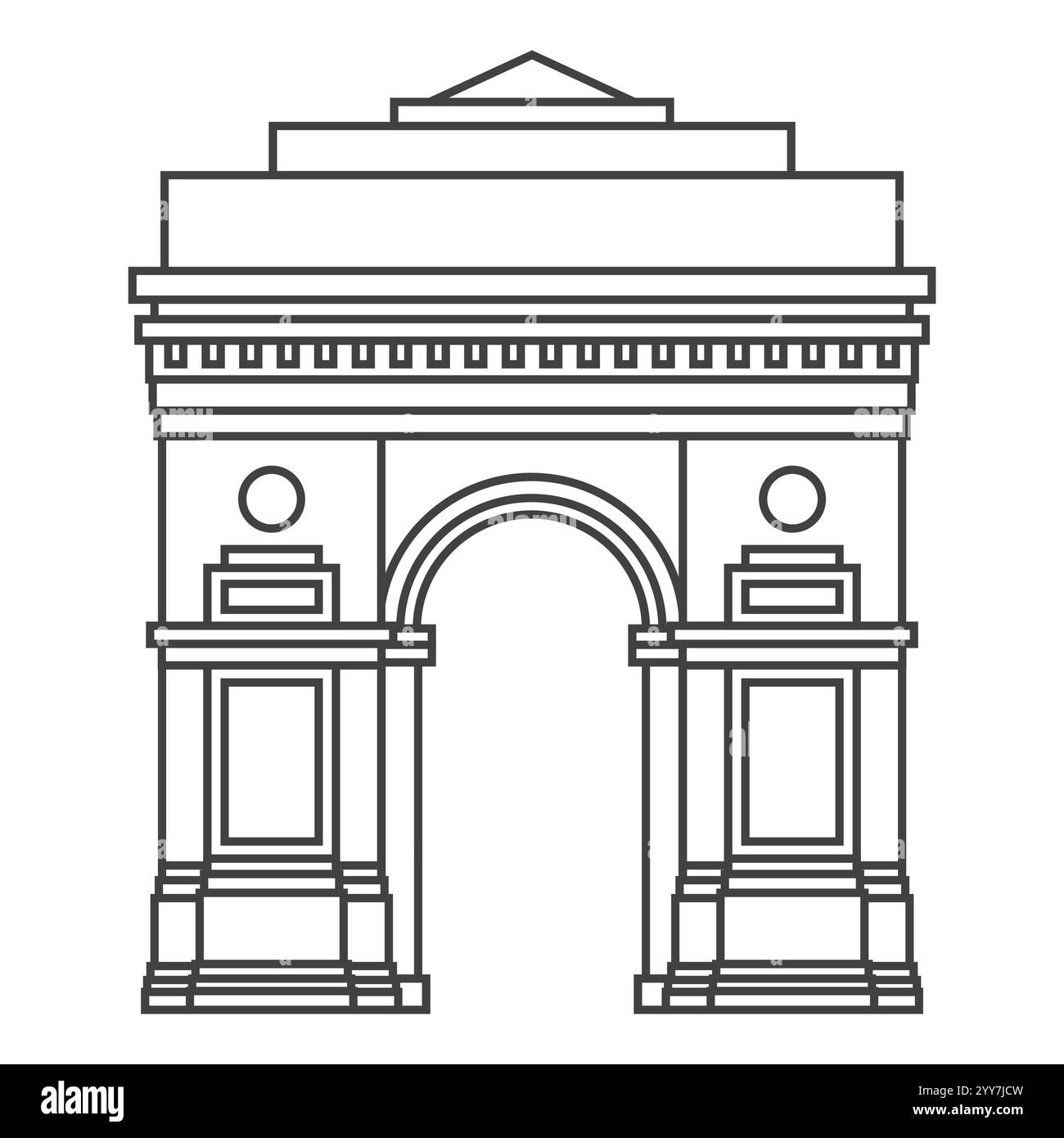 Indian landmark illustration in black vector Stock Vector Images - Alamy