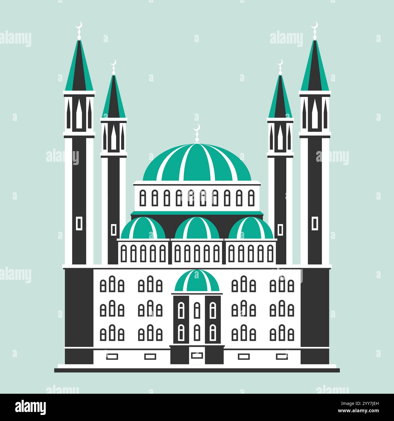 Mosque icon flat vector hi-res stock photography and images - Alamy