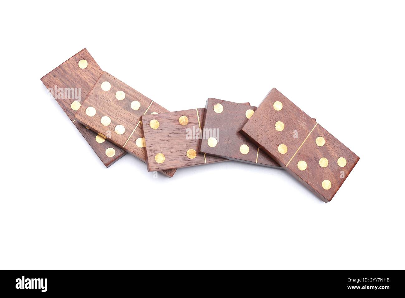 Many dominos blocks on white background Stock Photo - Alamy