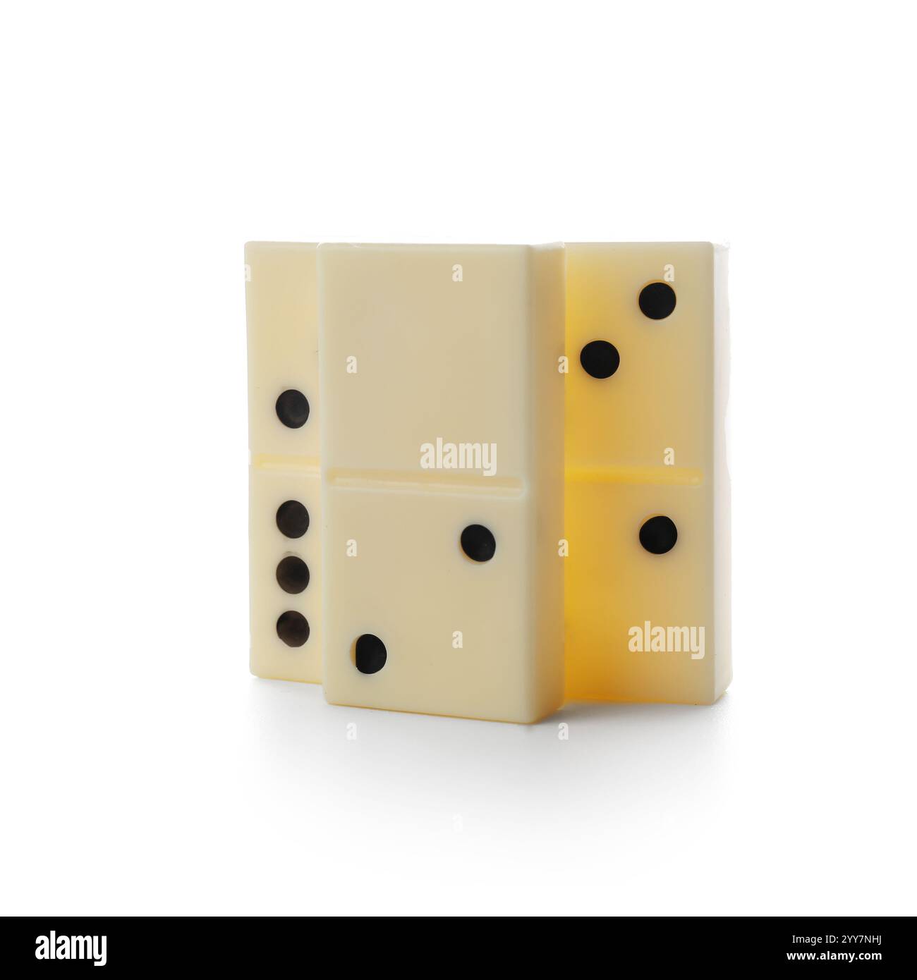 Dominos blocks on white background Stock Photo - Alamy