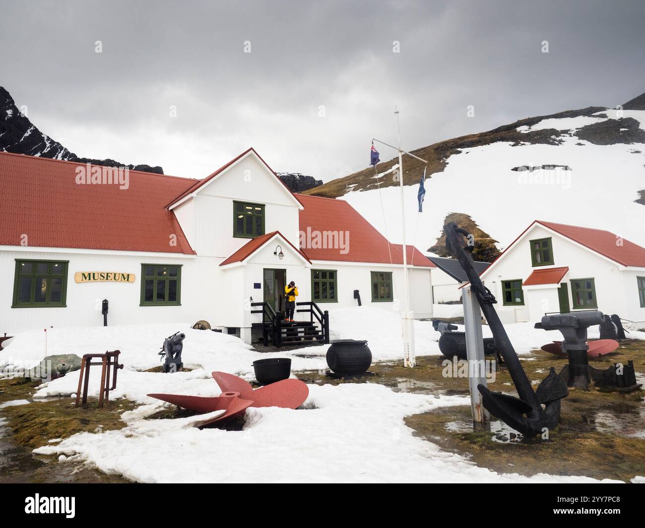 Exterior of the South Georgia Museum, Grytviken, South Georgia Stock ...