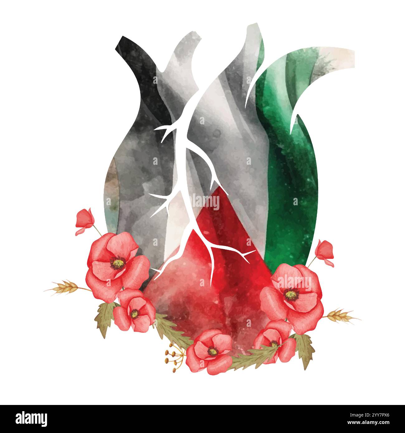 Free Palestine vector illustration, stand with Palestine vector ...