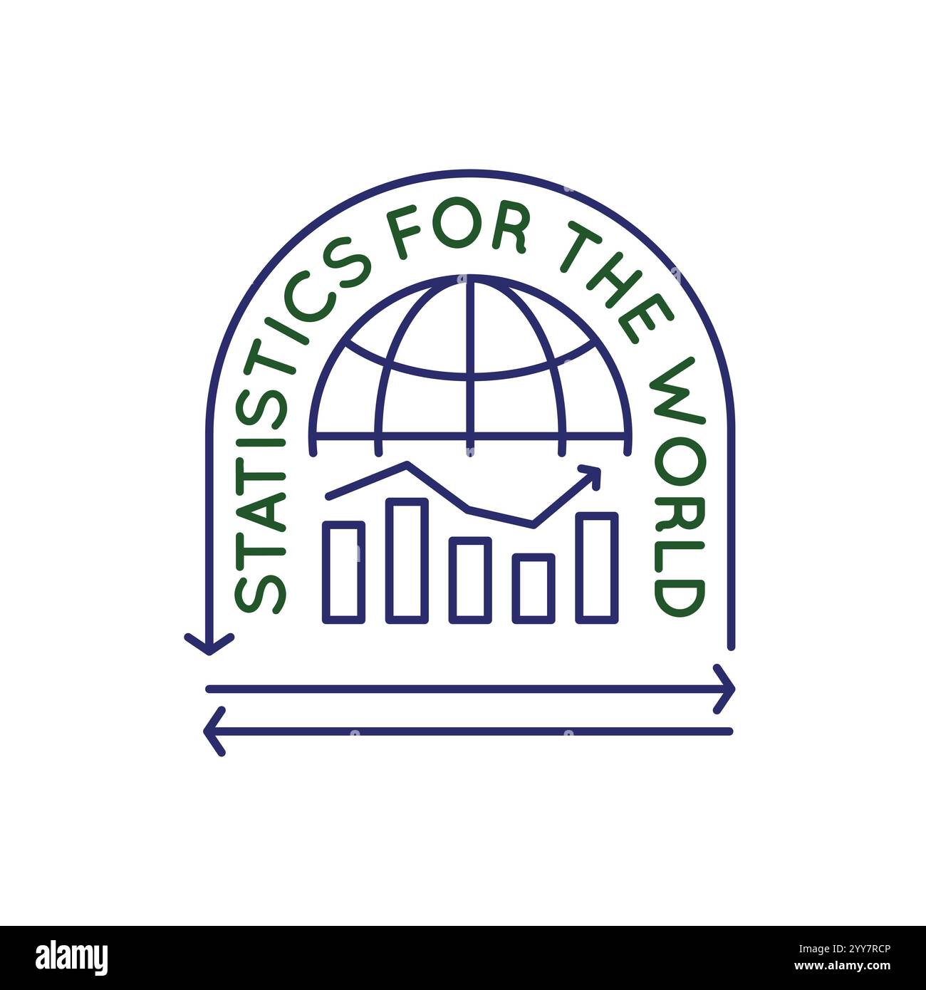 Simple Logo with Statistics For The World icon Stock Vector Image & Art ...