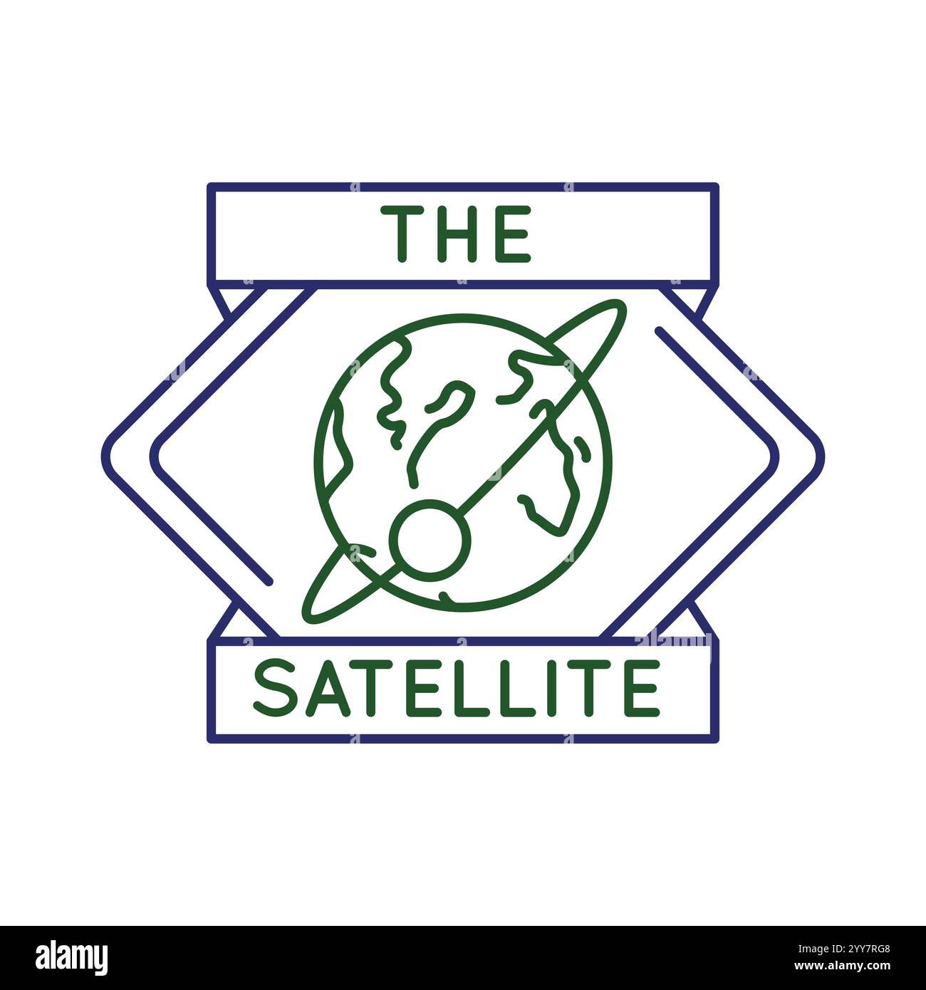 Simple Logo with Satellite icon Stock Vector Image & Art - Alamy