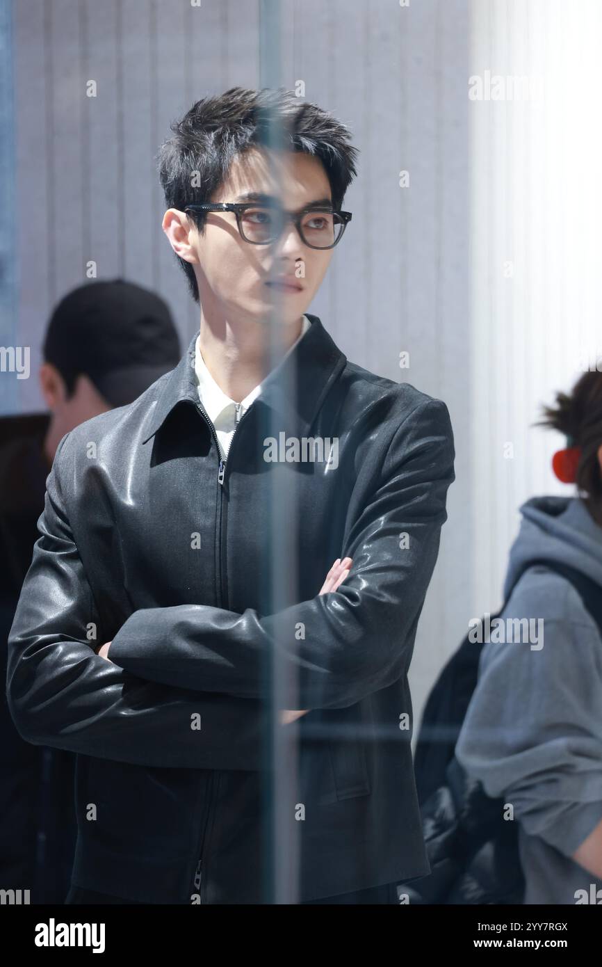 Chinese actor and model Xu Kai attends an activity in Shanghai, China ...
