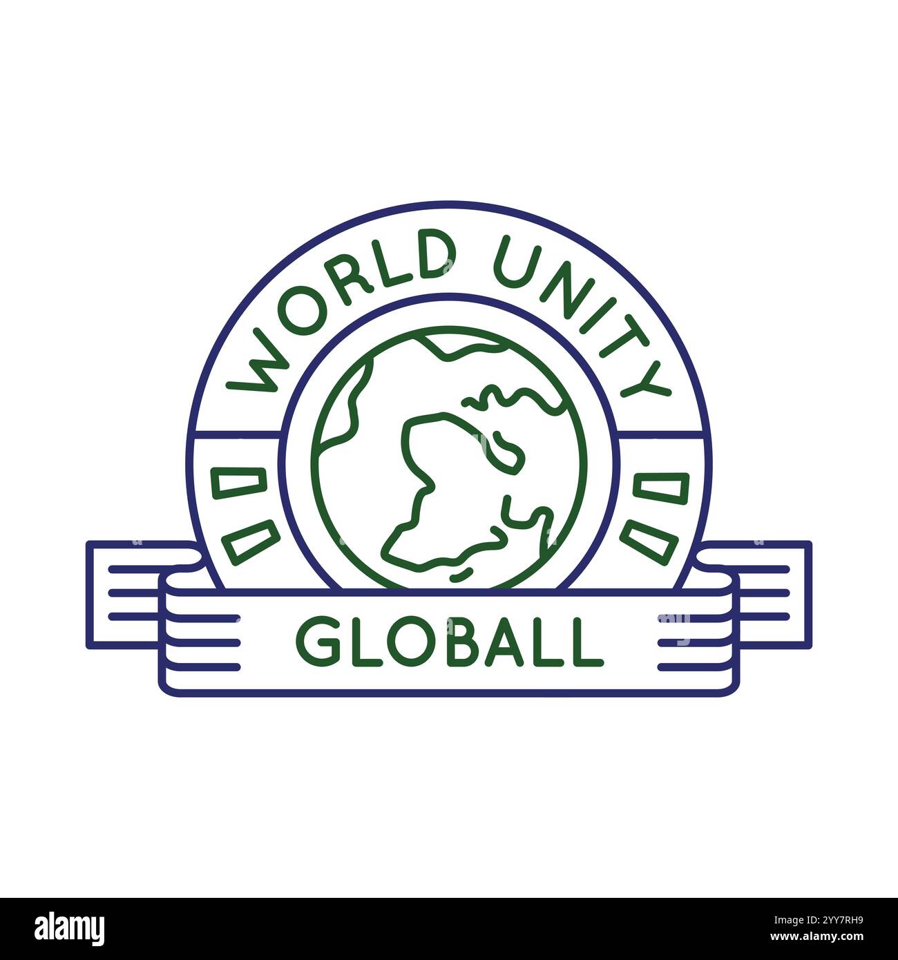 Simple Logo with World Unity Global icon Stock Vector Image & Art - Alamy