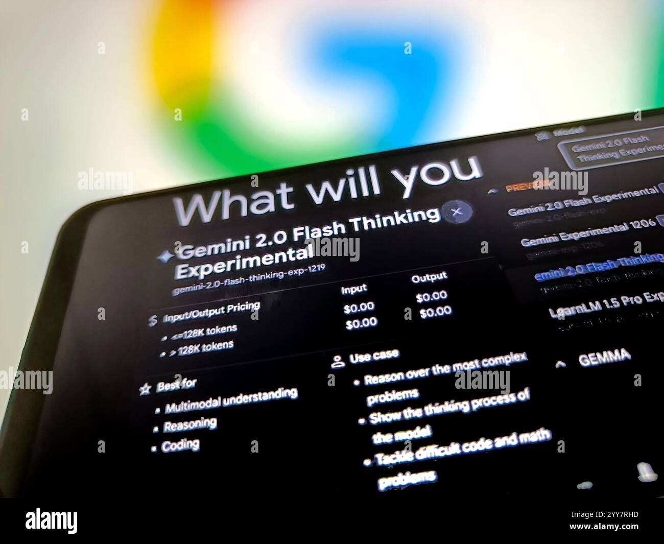 SUQIAN, CHINA - DECEMBER 20, 2024 - An illustration shows the Gemini 2.0 Flash, a next ...