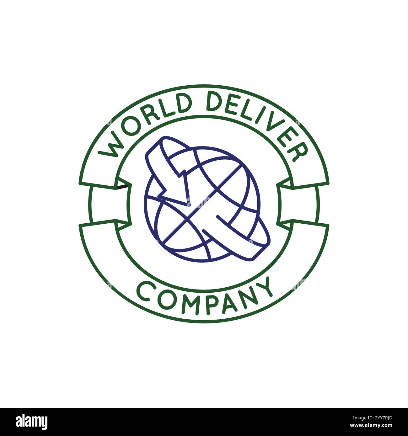 Simple Logo with World Deliver Company icon Stock Vector Image & Art ...