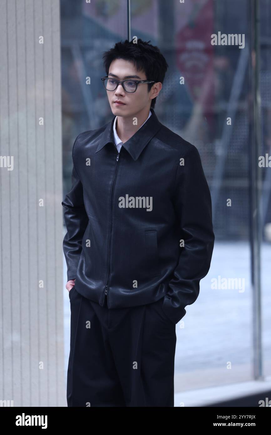 Chinese actor and model Xu Kai attends an activity in Shanghai, China ...