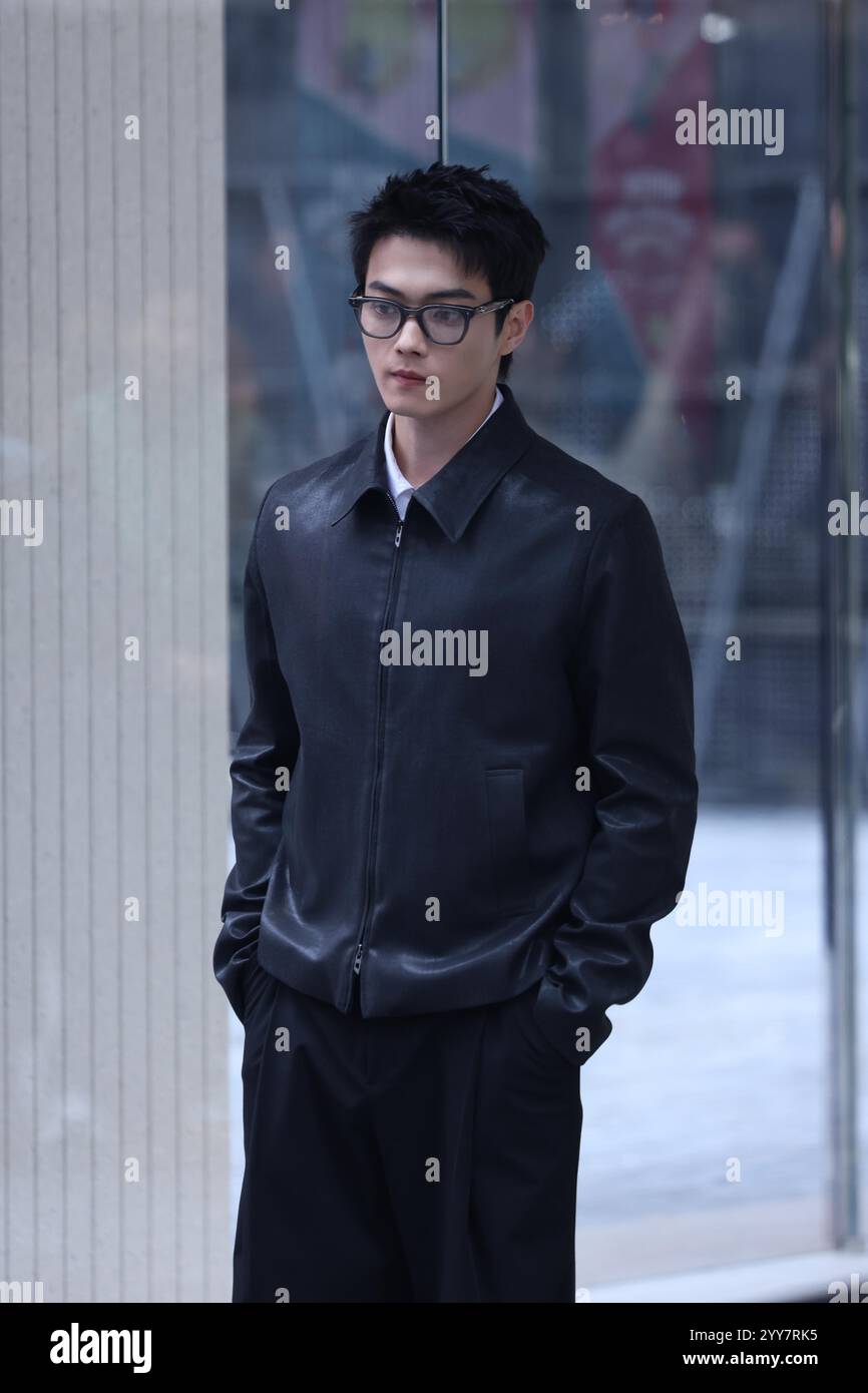 Chinese actor and model Xu Kai attends an activity in Shanghai, China ...
