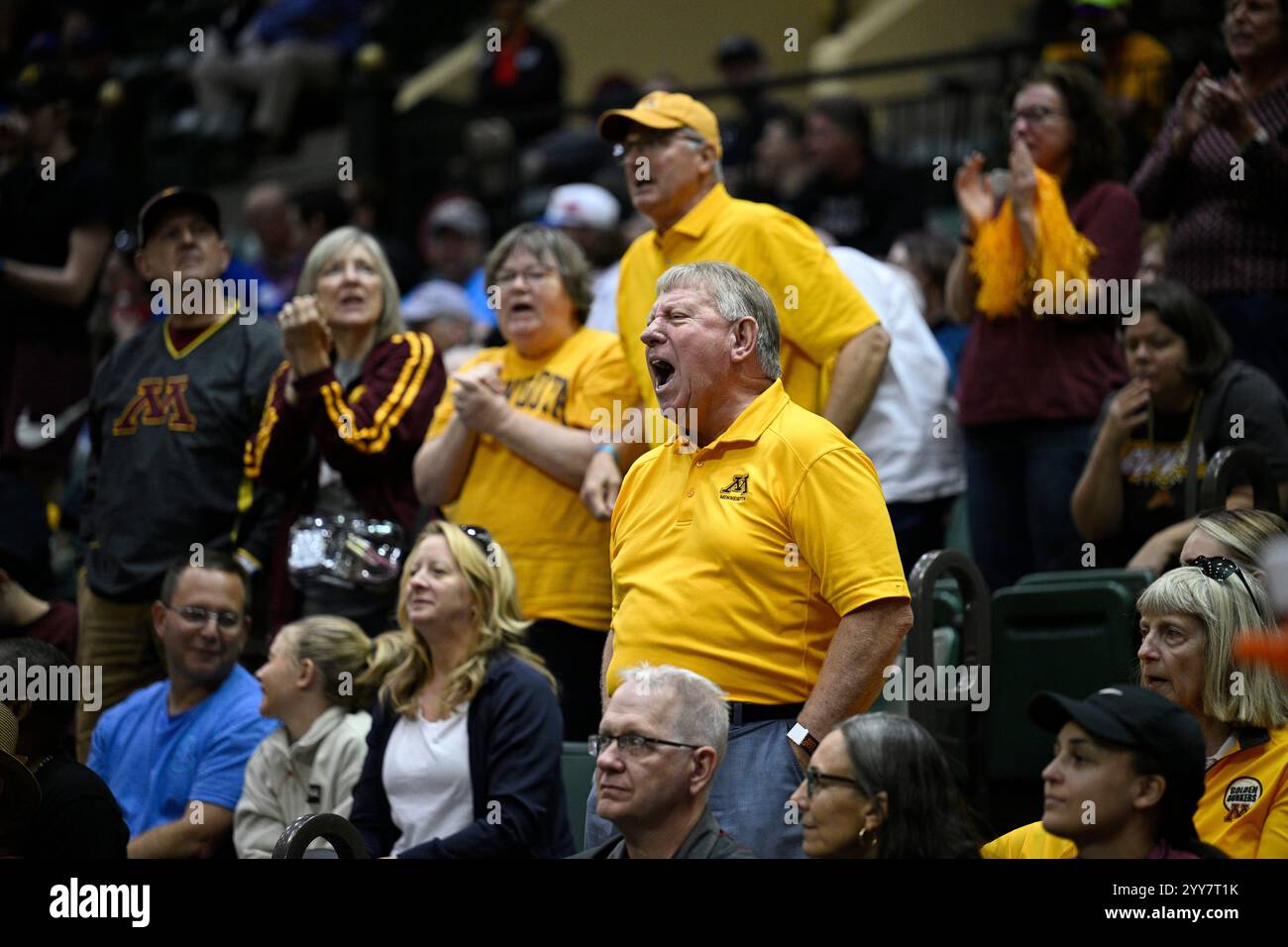 Minnesota fans cheer in the stands during the second half of an NCAA ...