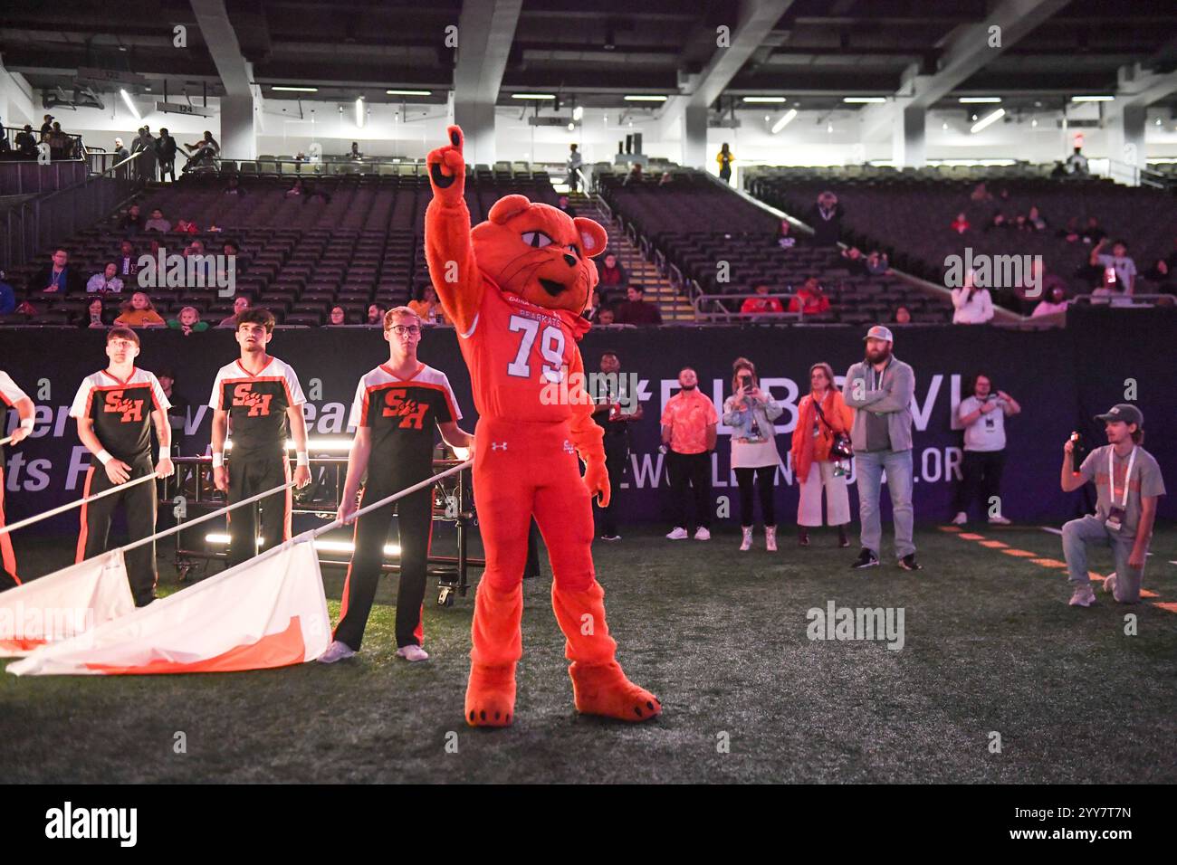 New Orleans, Louisiana, USA. 19th Dec, 2024. Sammy The Bearkat ready to ...