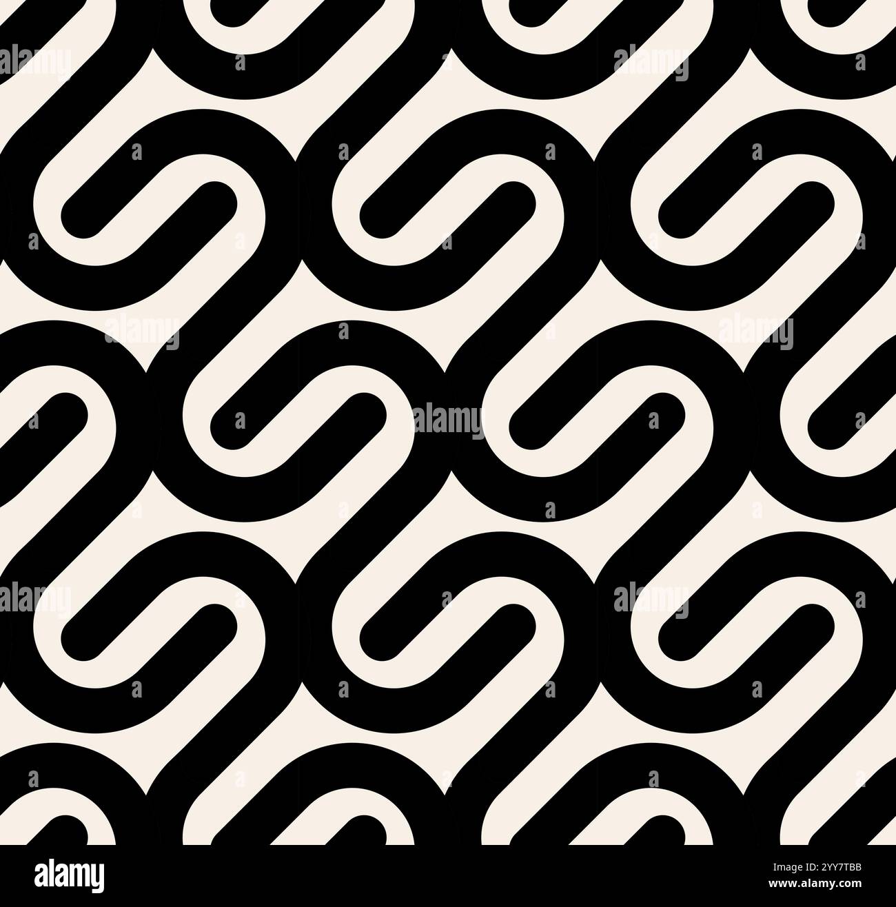 Vertical black abstract wave seamless pattern. Thick line Stock Vector ...