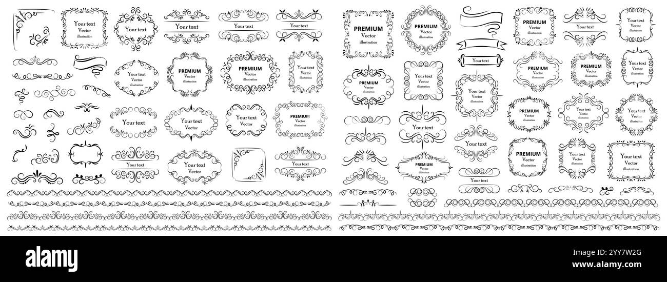 Decorative vector frames and flourishes suitable Stock Vector Image ...