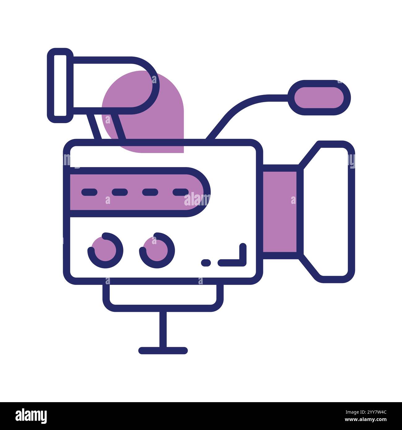 Retro film camera vector design in trendy style, professional video ...