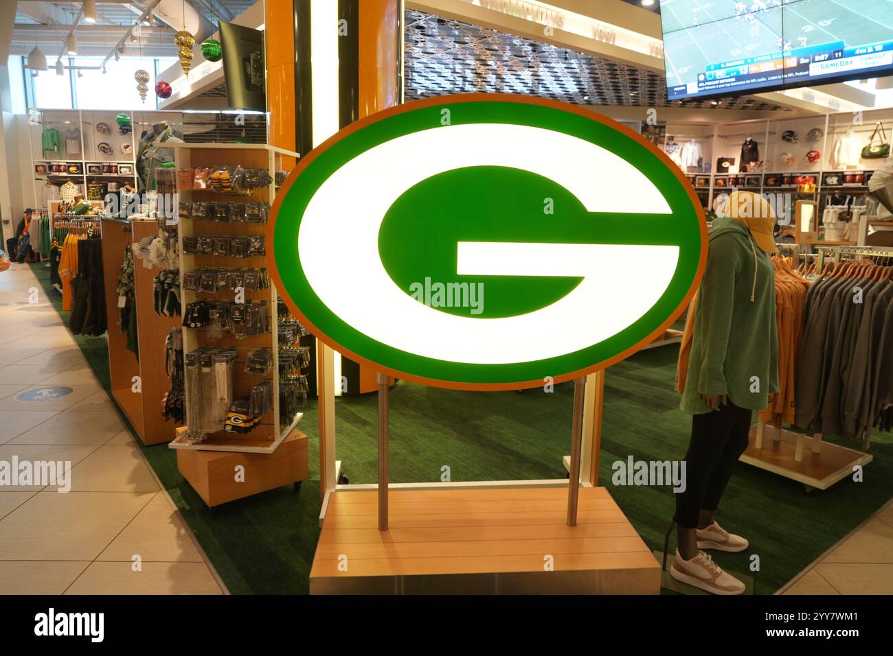 Green Bay, United States. 19th Dec, 2024. The Green Bay Packers logo at ...