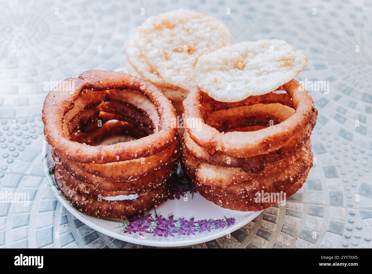 Sel Roti Nepali Sweet Bread made from rice flour Stock Photo - Alamy
