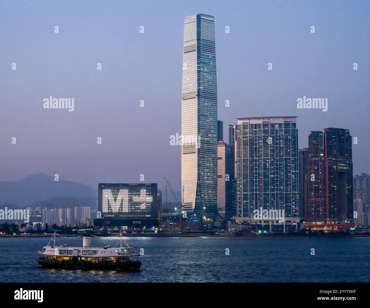 The ICC International Commerce Centre, and Hong Kong's brand new M+ ...